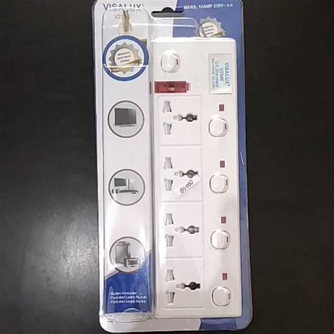 Jual Visalux V234e Kabel Extension 4 Port 2 5m Max 13a 230v Shopee Indonesia