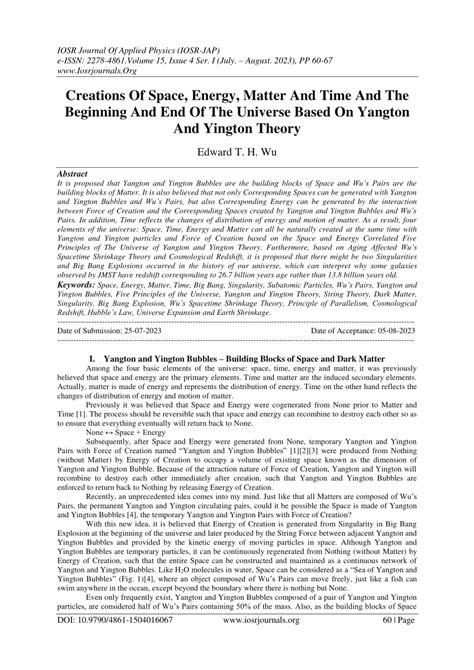 Pdf Creations Of Space Energy Matter And Time And The Beginning And