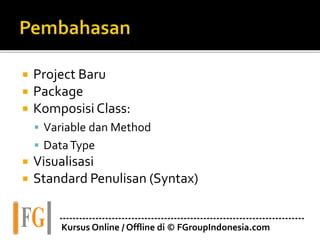 Basic Syntax Object Class Modul Java Programming Core Fundamental I PPT