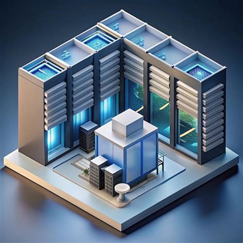Premium Photo Isometric Data Center