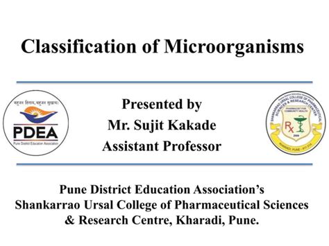 Classification Of Microorganism Pptx Biological Sciences Science