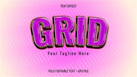 premium vector grid text effect