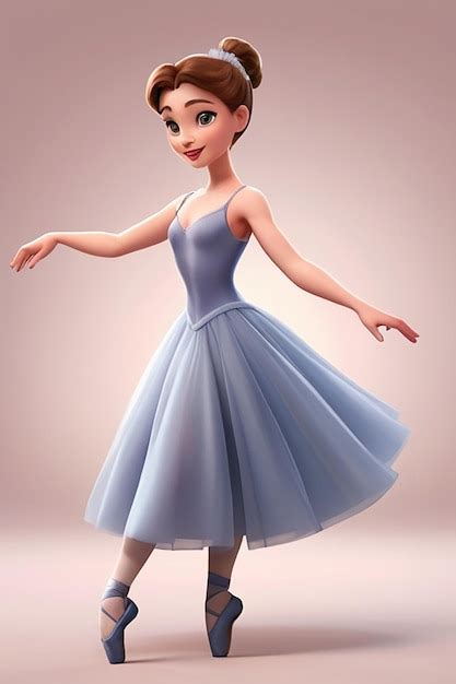 Premium Photo Ballet Choreographer Cartoon Character 3d Animation
