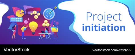Project Initiation Concept Banner Header Vector Image