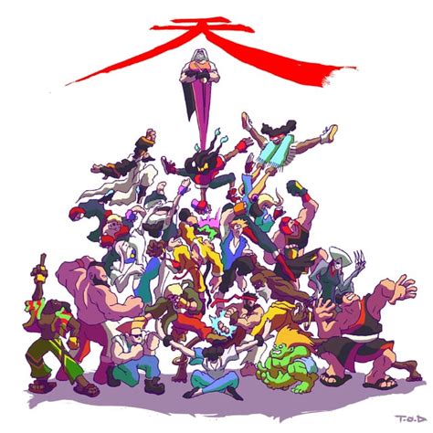I Made A Cartoony Fanart With The Whole Gang Rstreetfighter