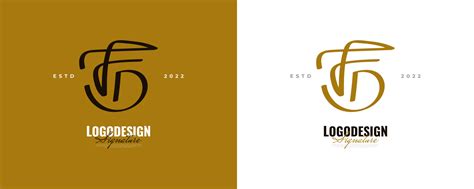 Initial F and D Logo Design with Elegant and Minimalist Handwriting ...