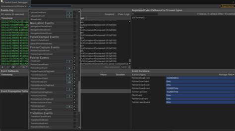 Unity Manual Inspect UI Toolkit Events With Event Debugger