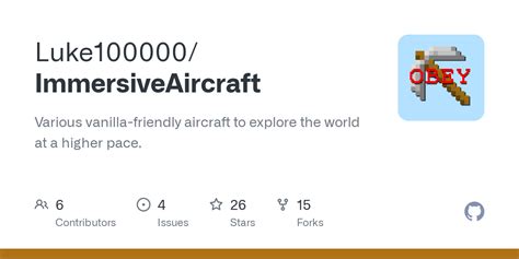 Github Luke Immersiveaircraft Various Vanilla Friendly Aircraft To Explore The World At