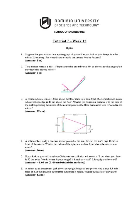 Tutorial 7 Week 12 School Of Engineering Tutorial 7 Week 12