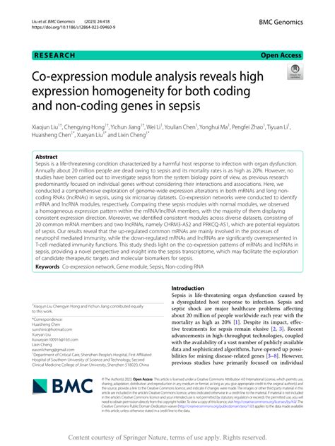 Pdf Co Expression Module Analysis Reveals High Expression Homogeneity