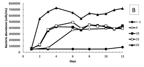 Development Of Bacteria Abundances Over Time At All Five Different