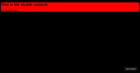Html Vs Body Codesandbox
