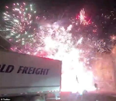 Spect Crash Ular Semi Truck Plows Into Trailer Loaded With 100000 Of