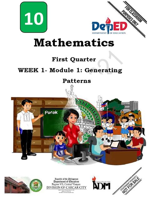 Mathematics First Quarter Week 1 Module 1 Generating Patterns Pdf