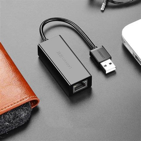 Ugreen External Network Adapter Rj45 Usb 2 0 100 Mbps Ethernet Black Cr110 20254 Ean