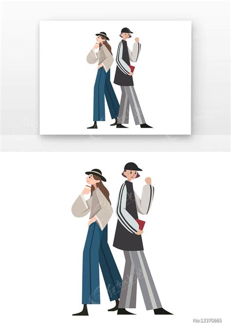 男孩女孩插画元素图片下载 红动中国