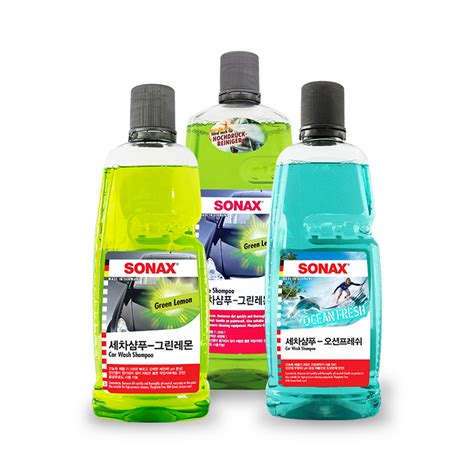 자동차 부품 이벤트 소낙스 세차샴푸 그린레몬 1l 애프터 Sonax 내차 관리의 시작 파트존