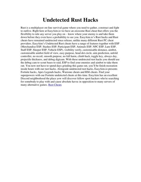 PPT Private Rust Hacks PowerPoint Presentation Free Download ID 9901500