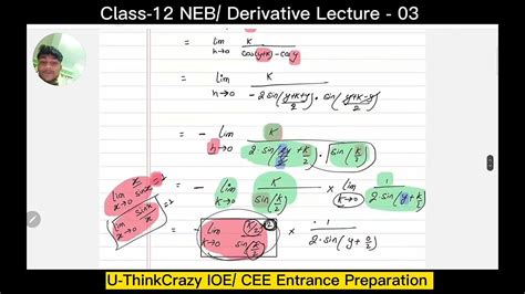 Derivative First Principle 03 Neb Grade12 Mathematics Solved Problems U Thinkcrazy Youtube