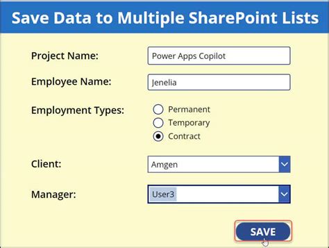 How To Save Data To Multiple Sharepoint Lists In Power Apps
