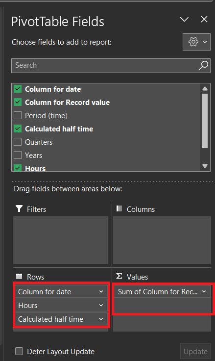 Excel 如何在数据透视表中将数据按半小时或 分钟分组 极客笔记