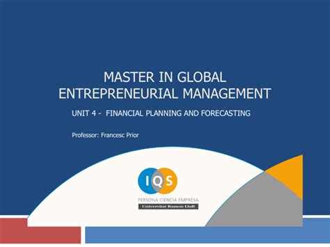 Unit 4 Financial Planning And Forecasting