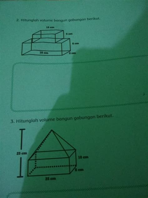 Hitunglah Volume Bangun Gabungan Berikut Pelajaranku