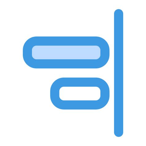 Right Alignment Generic Blue Icon