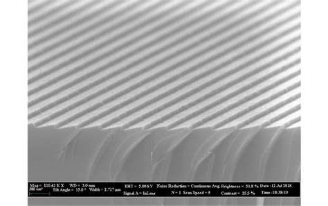 Tilted Scanning Electron Microscope Image For A Cleaved Sample Of A