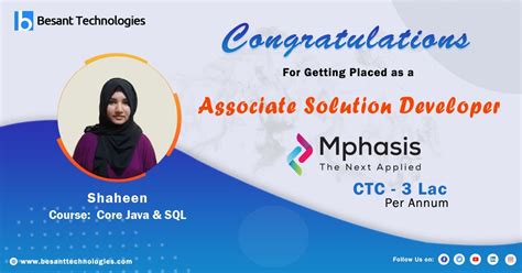 Besant Technologies On Linkedin Placements Java Fullstack Sql