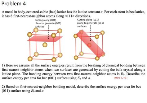 Problem A Metal In Body Centered Cubic Bcc Chegg Com