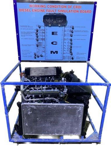 Working Condition Of Diesel Engine Crdi 4 Stroke Engine Assembly With Fault Simulation Board In