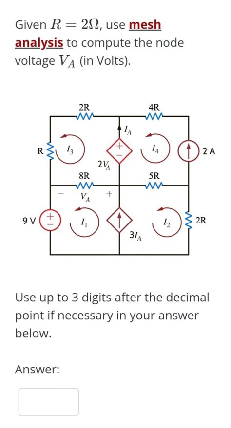 answered given r20 use mesh analysis to compute… bartleby