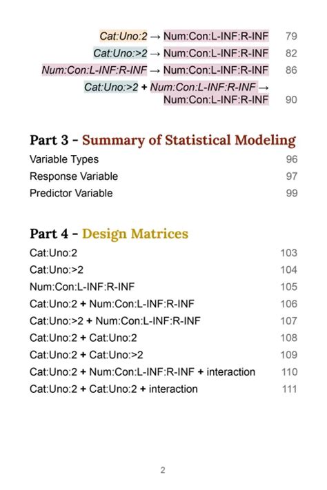 sách statistical modeling theory variable types design matrices