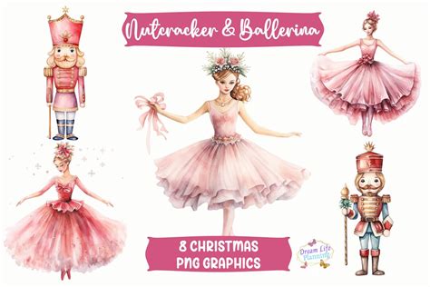 Nutcracker And Ballerina Png Clipart Nutcracker Ballerina Holiday Crafts Nutcracker Ballet