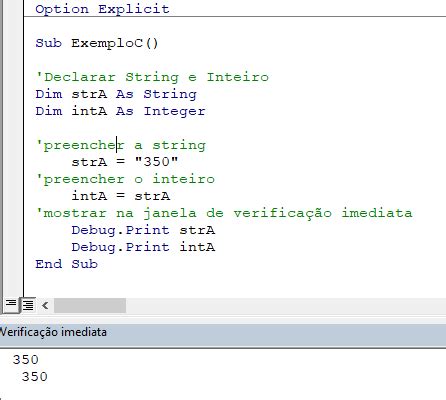 VBA Tipo De Dados Int Integer Dim Variable Automate Excel