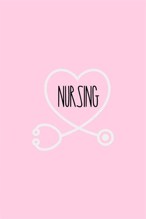 Nursing Wallpaper With Heart Stethoscope