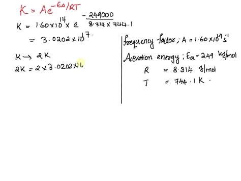 Solved Question 8 1 Pts Ethyl Chloride Vapor Decomposes By The First Order Reaction C2hscl V