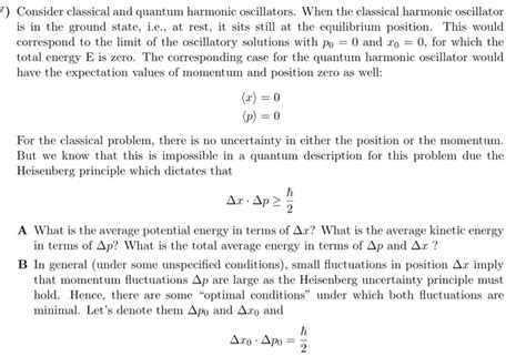 Solved Consider Classical And Quantum Harmonic Chegg Com
