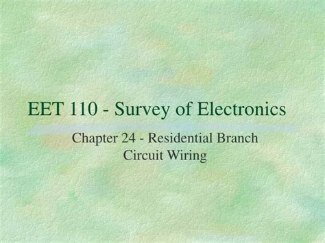 Ppt Eet 110 Survey Of Electronics Powerpoint Presentation Free Download Id 1101471