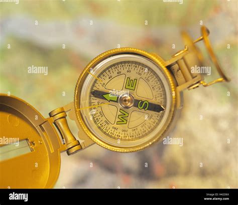 Compass Travelling Card Navigation Orientation Guidance Directions