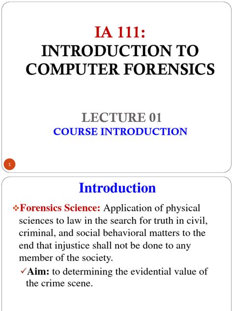 Ia 111 Lecture 01 Year 2022 2023 Pdf Computer Forensics Cybercrime