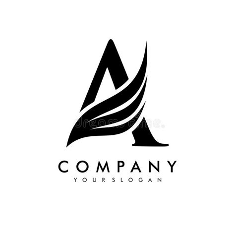 Initial Letter P Logo And Wings Symbol Stock Vector Illustration Of