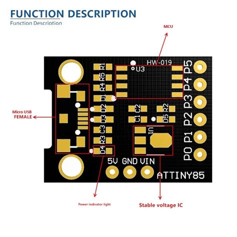 Mini Attiny85 Micro Usb Microcontroller Development Board Read Educational Engineering Store