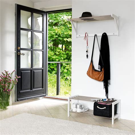 ფეხსაცმლის თარო Egeskov 2 იანი თეთრი ვერცხლისფერი Jysk