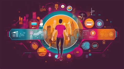 wearable devices connected to a central hub displaying real time