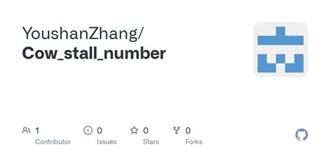 Github Youshanzhangcowstallnumber