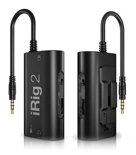Ik Multimedia Irig 2 Portable Guitar Audio Interface For Ios Android Mic Stand And Amp Outs