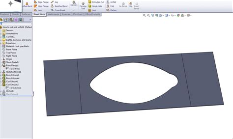 How To Flatten This Part Into Sheet Metal In Solidworks Grabcad Questions