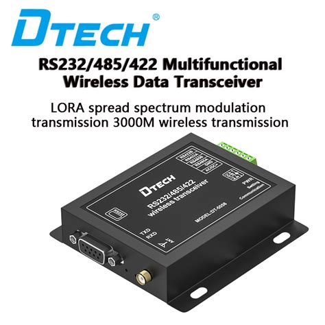 Dtech RS232 To LORA RS232 RS485 RS422 To LORA Wireless Data Transmitter Amplifier Communication